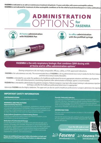 Fasenra | Advertising Profile | See Their Ad Spend! | MediaRadar