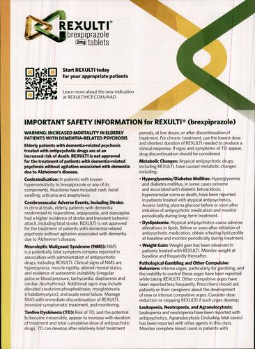 Rexulti | Advertising Profile | See Their Ad Spend! | MediaRadar