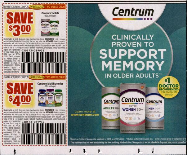 Centrum | Advertising Profile | See Their Ad Spend! | MediaRadar