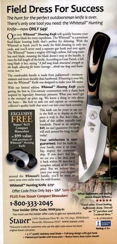 Stauer Knives | Advertising Profile | See Their Ad Spend! | MediaRadar