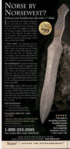 Stauer Knives | Advertising Profile | See Their Ad Spend! | MediaRadar