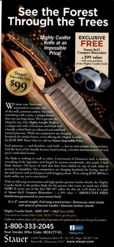 Stauer Knives | Advertising Profile | See Their Ad Spend! | MediaRadar